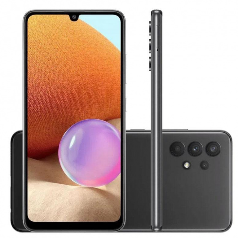 Celular Samsung A32 128GB -Preto - Adriano Móveis e Eletros